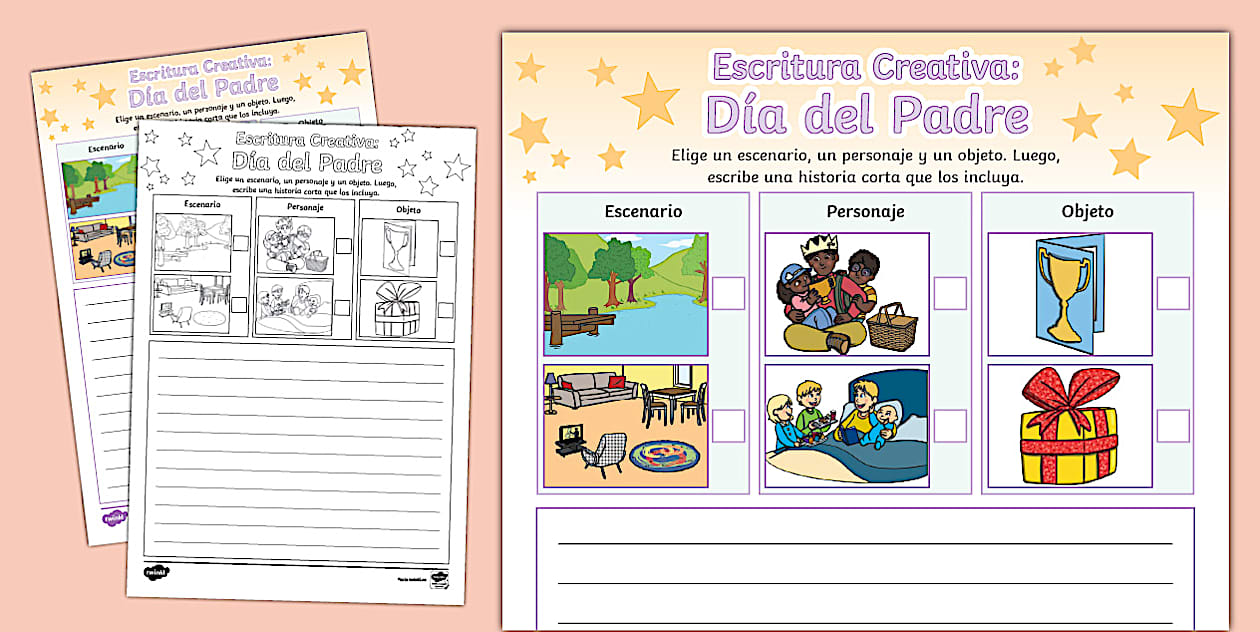 Ficha de actividad: Escritura creativa - Día del Padre