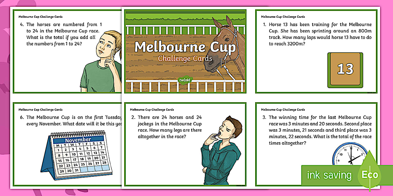 Melbourne Cup Challenge Cards (teacher made) - Twinkl
