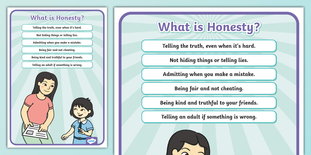 What is Honesty? Display Poster (Teacher-Made) - Twinkl