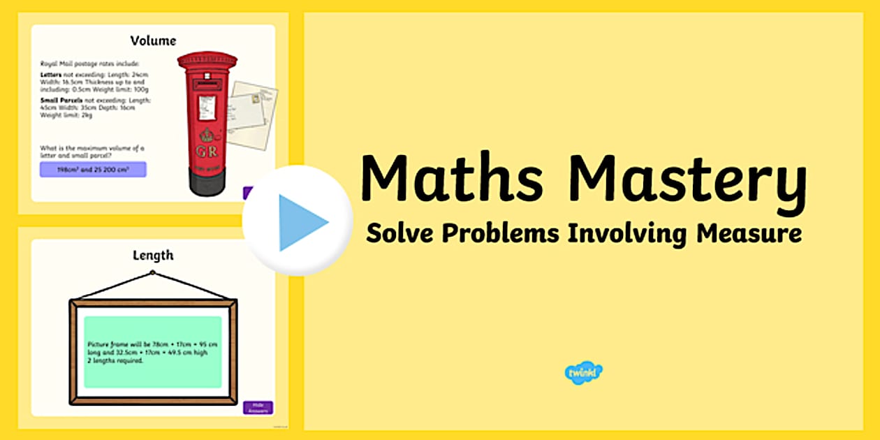 Year 5 Measurement Solve Problems Involving Measure Maths Mastery PowerPoint