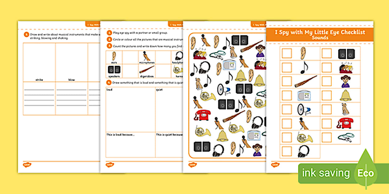 Sound Worksheet I Spy (teacher made) - Twinkl