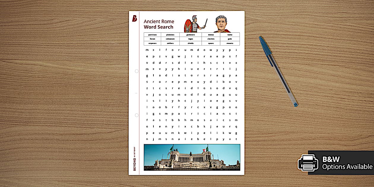 Ancient Rome Word Search (teacher made) - Twinkl