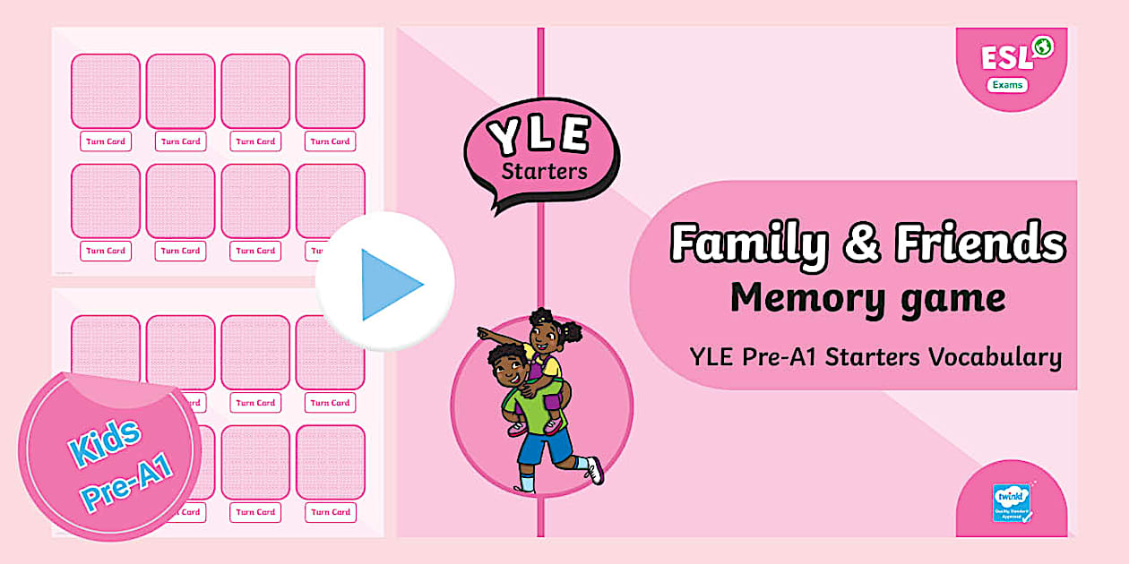 YLE Starters - Memory Matching Game (Friends & Family)