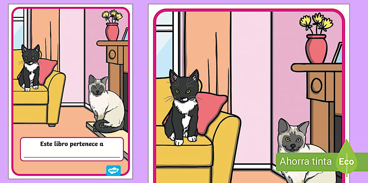 Carátulas de cuaderno: Gatos (l'insegnante ha fatto)