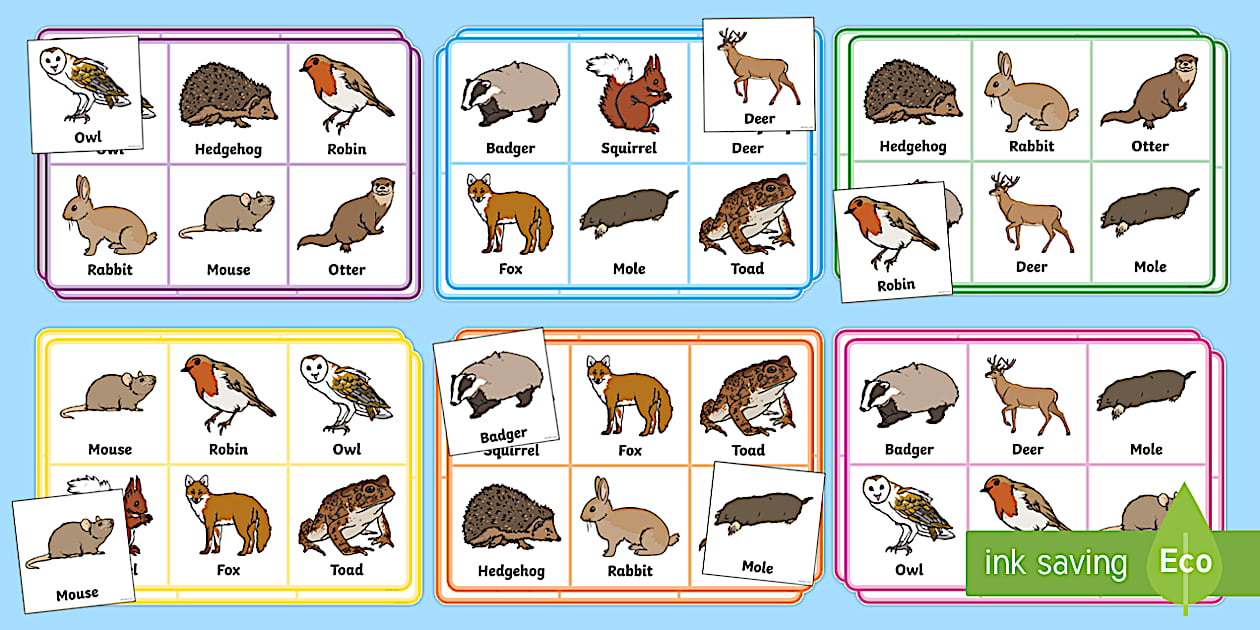 Woodland Animals Bingo (teacher made) - Twinkl