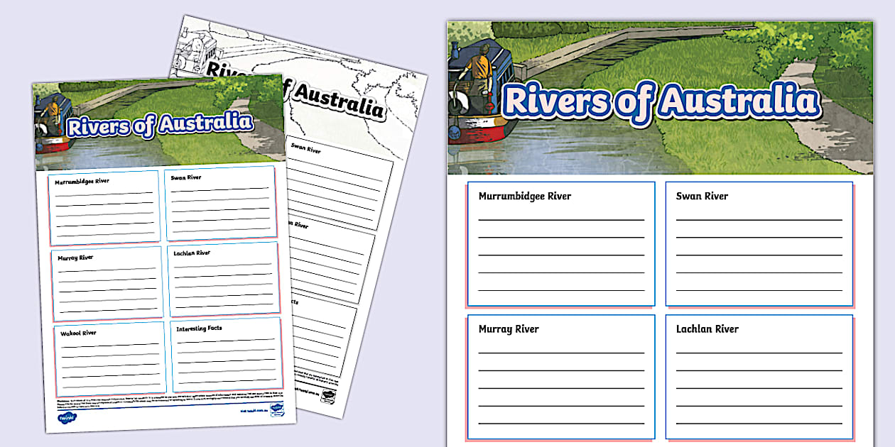 Rivers of Australia Fact File Template - Twinkl