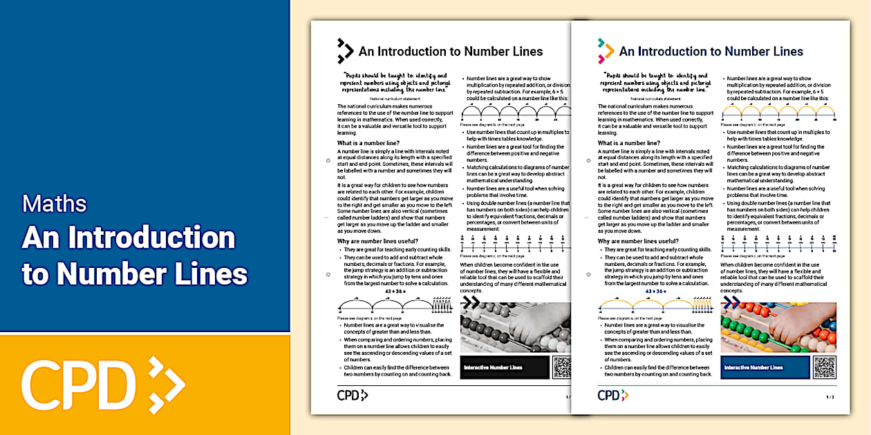 An Introduction to Number Lines CPD (Teacher-Made) - Twinkl