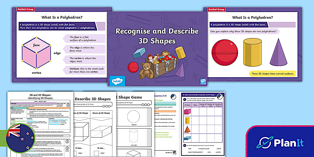 Phase 2 Space: (Identifying 3D Shapes) Lesson 4 | NZ
