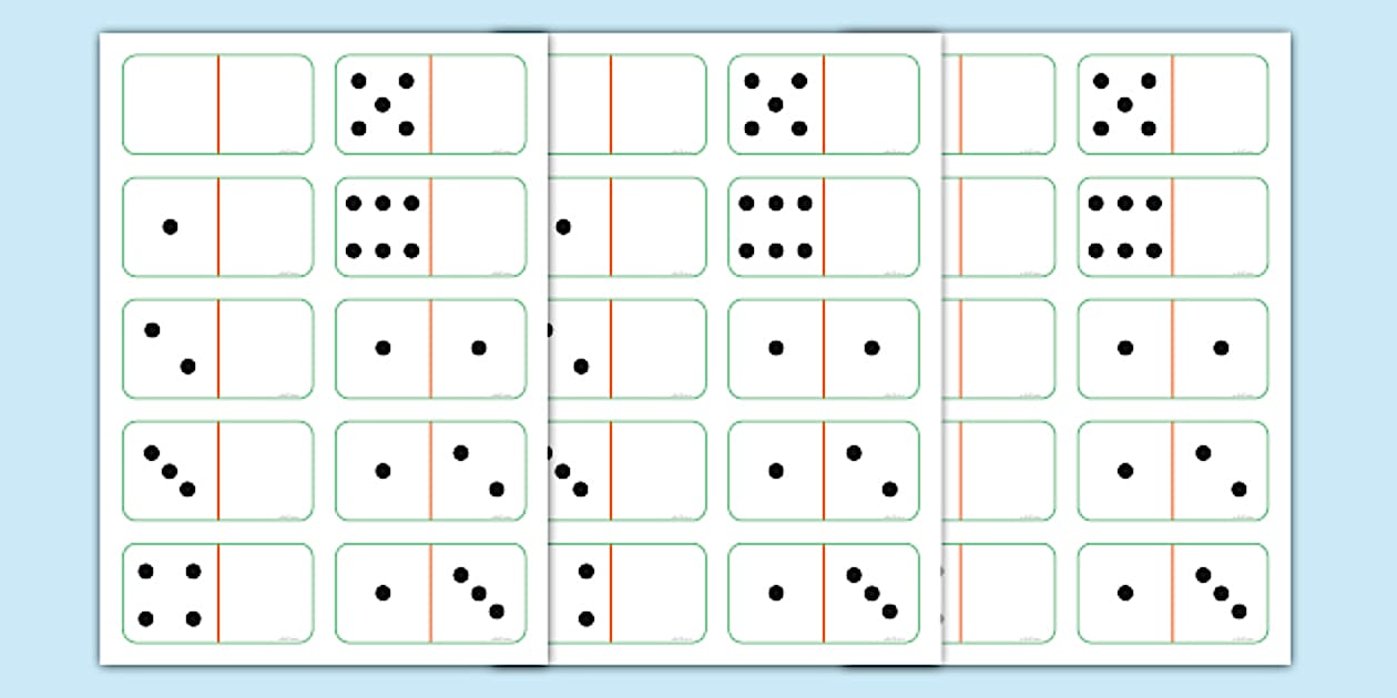 Editable Printable Dominoes (teacher made) - Twinkl