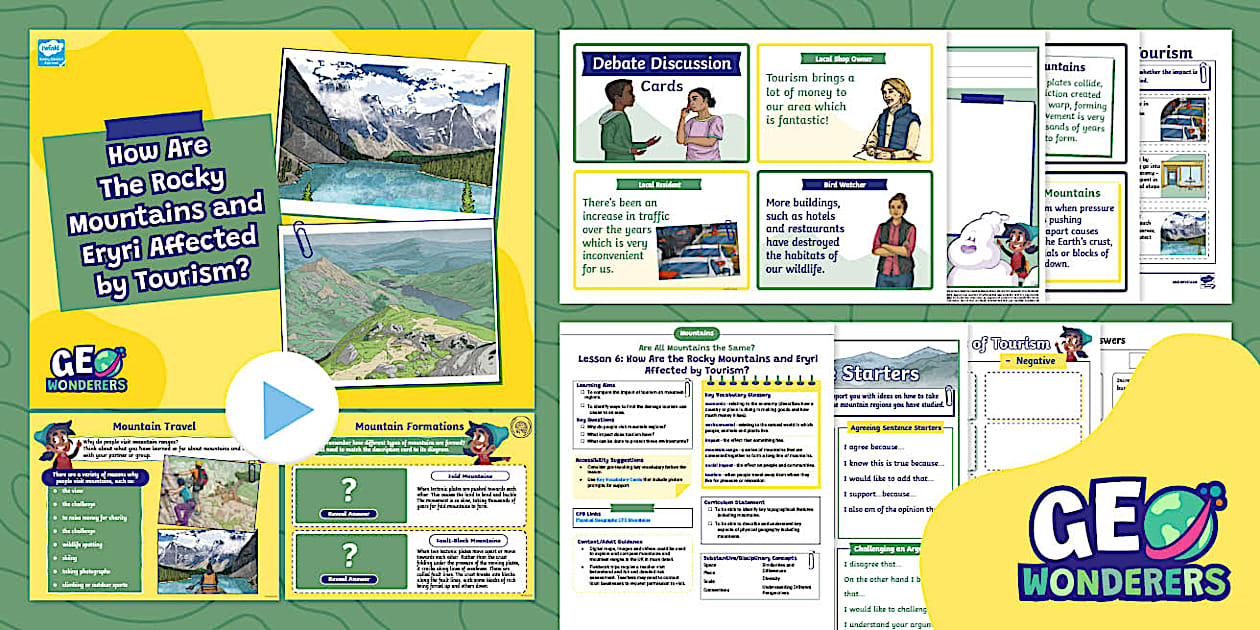 Geo Wonderers UKS2: Mountains Lesson Pack 6 (teacher made)