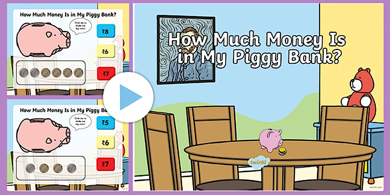 How Much Money is in My Piggy Bank? Indian Money PowerPoint Quiz