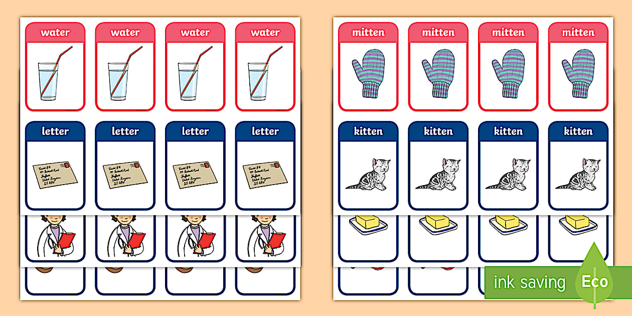 /t/ Medial Sound Snap Card Game - Twinkl