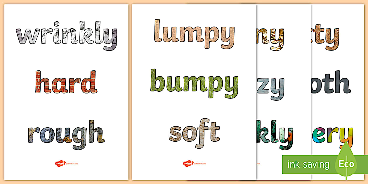 Materials Textures Adjectives — KS1 Primary Resources