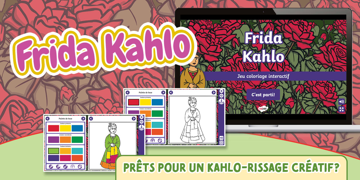 Jeu coloriage interactif : Frida Kahlo