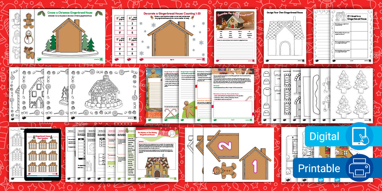 Gingerbread House Day Activity Pack for All Ages - Twinkl