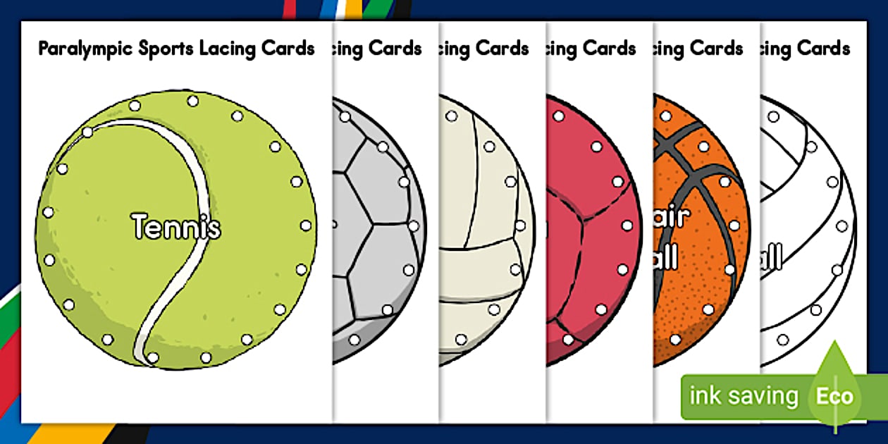 Paralympics Sports Lacing Cards – Twinkl USA Resources