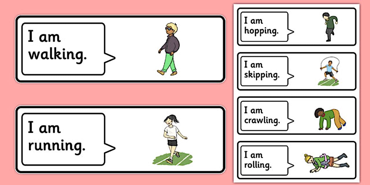 50 I Am Verb Cards (teacher made) - Twinkl