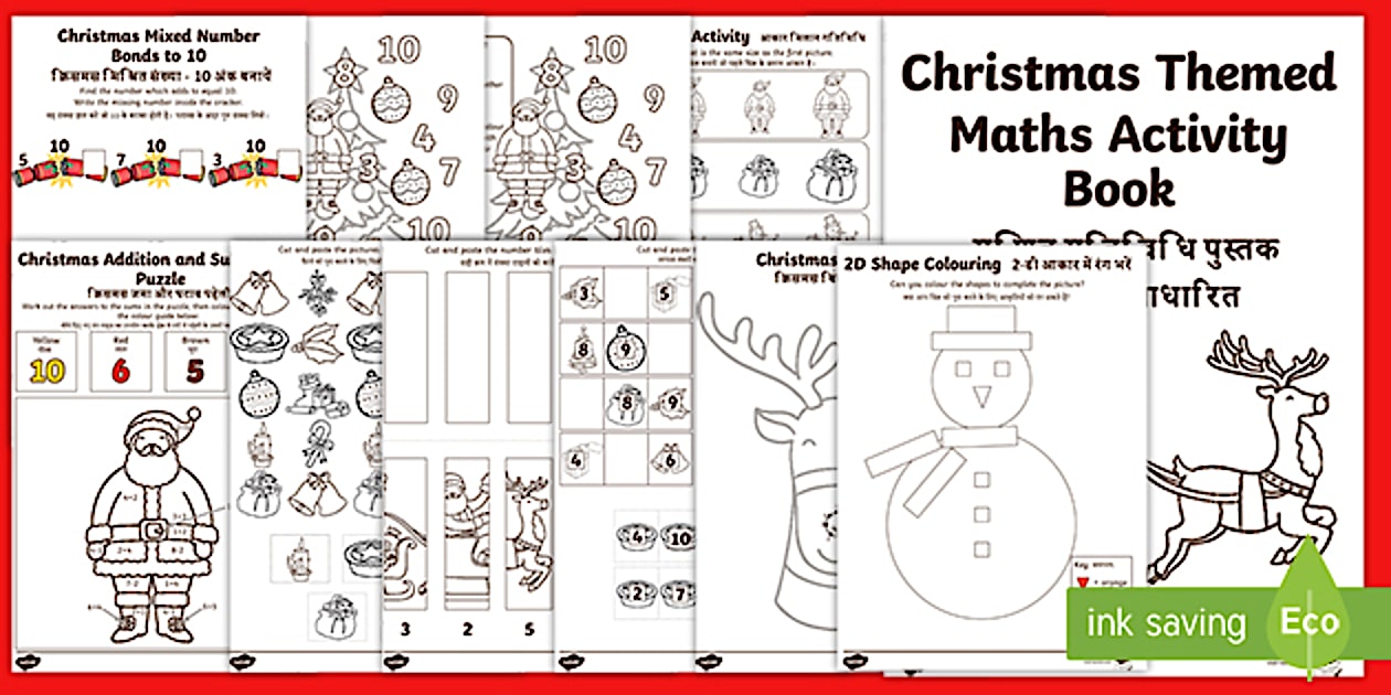 Early Years Christmas-Themed Maths Activity Booklet - Twinkl