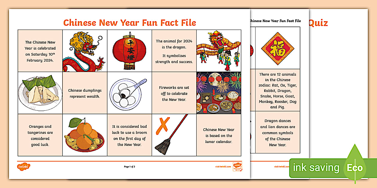 Chinese New Year Fun Fact File KS1 (teacher made) - Twinkl