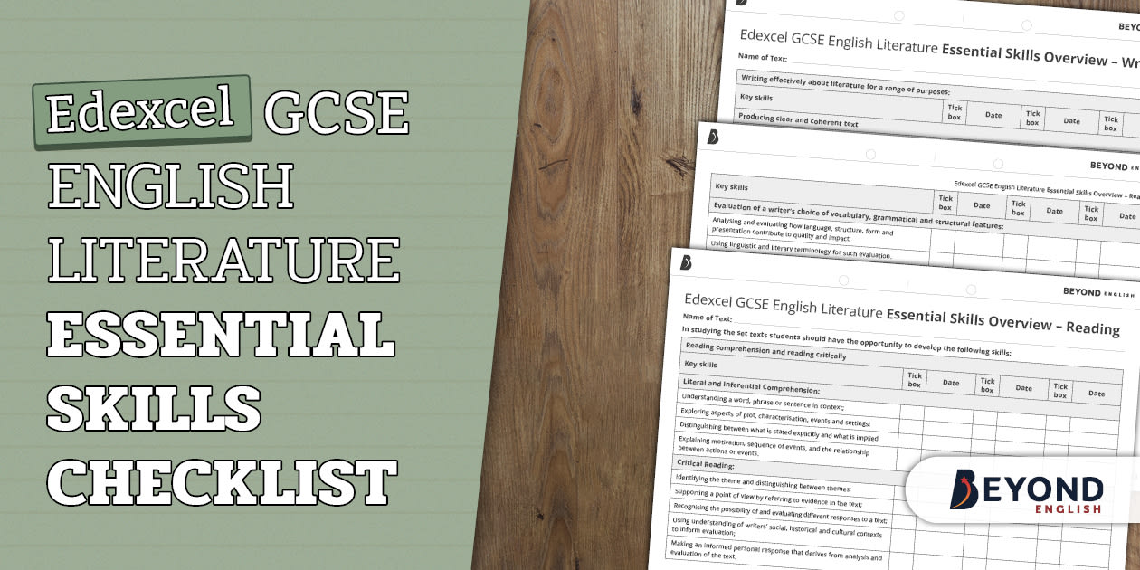 GCSE EDEXCEL English Literature Overview Checklists