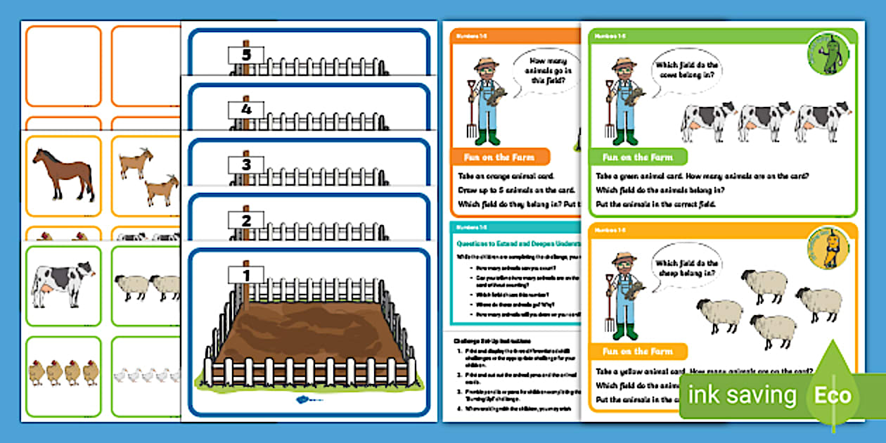 👉 Numbers 1-5 Chilli Challenge: Fun on the Farm - Twinkl