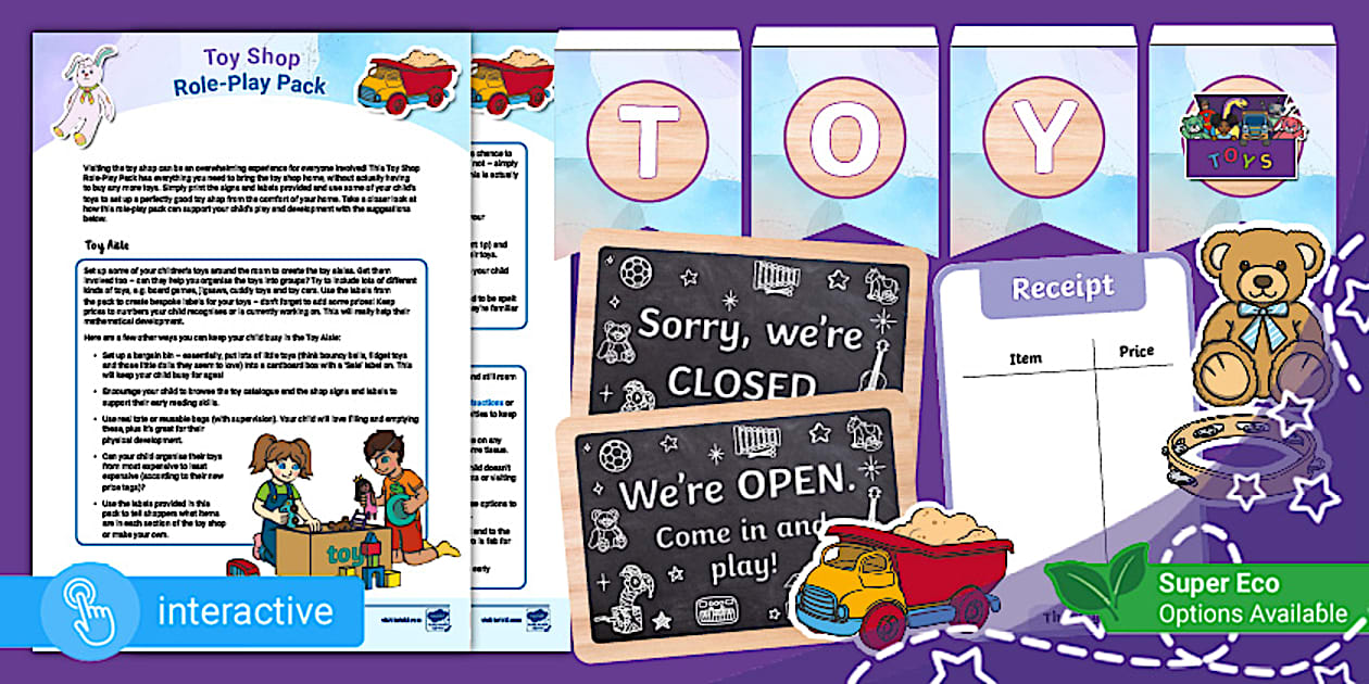 Toy Shop Role-Play Pack (teacher made) - Twinkl