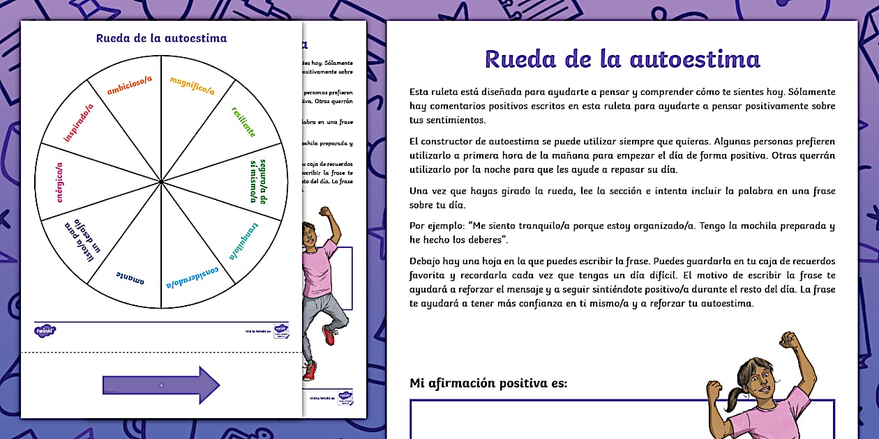 Ficha de actividad: Rueda de la autoestima