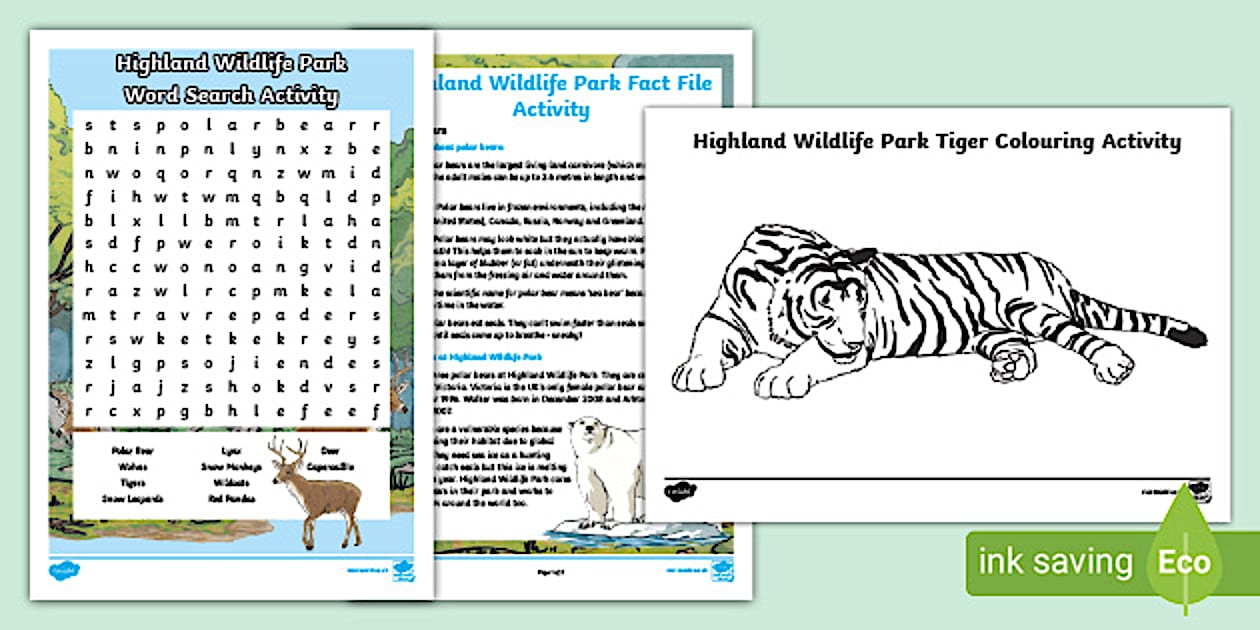 Highland Wildlife Park Activity Pack | Twinkl (teacher made)