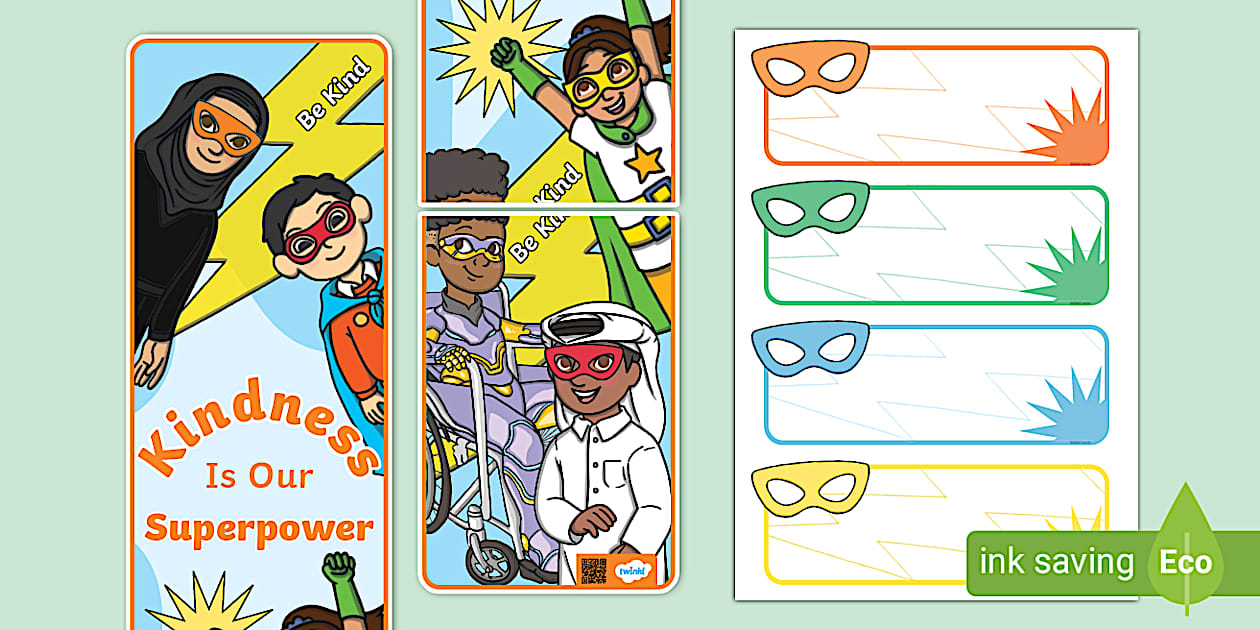 Kindness Is Our Superpower Vertical Door Banner - Twinkl