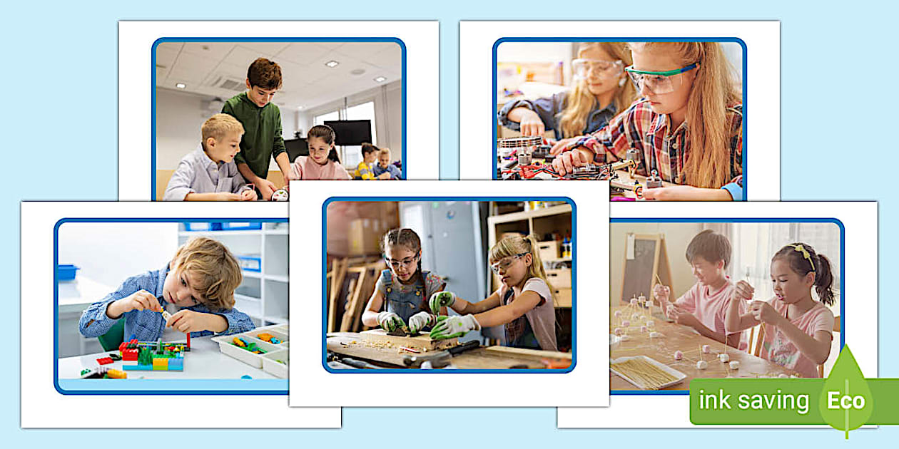 STEM Play Older Children Photo Display Pack (Teacher-Made)