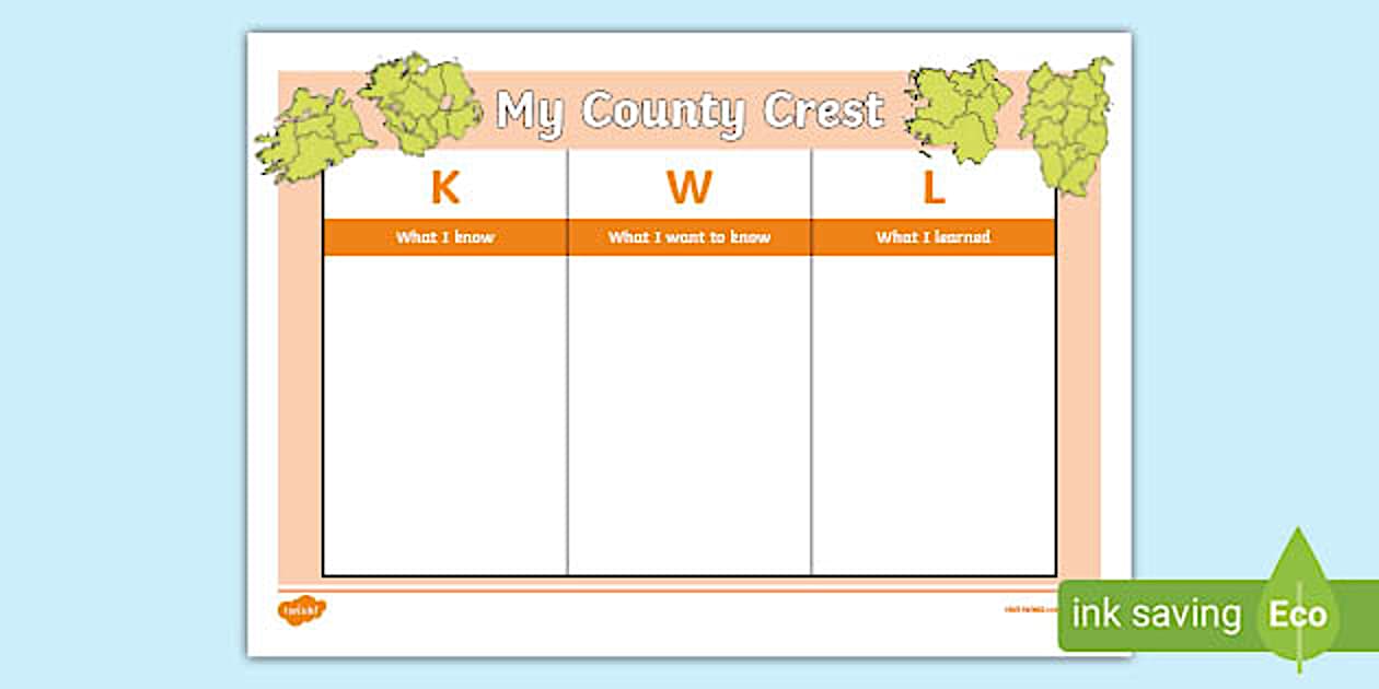 My County Crest (KWL Chart).