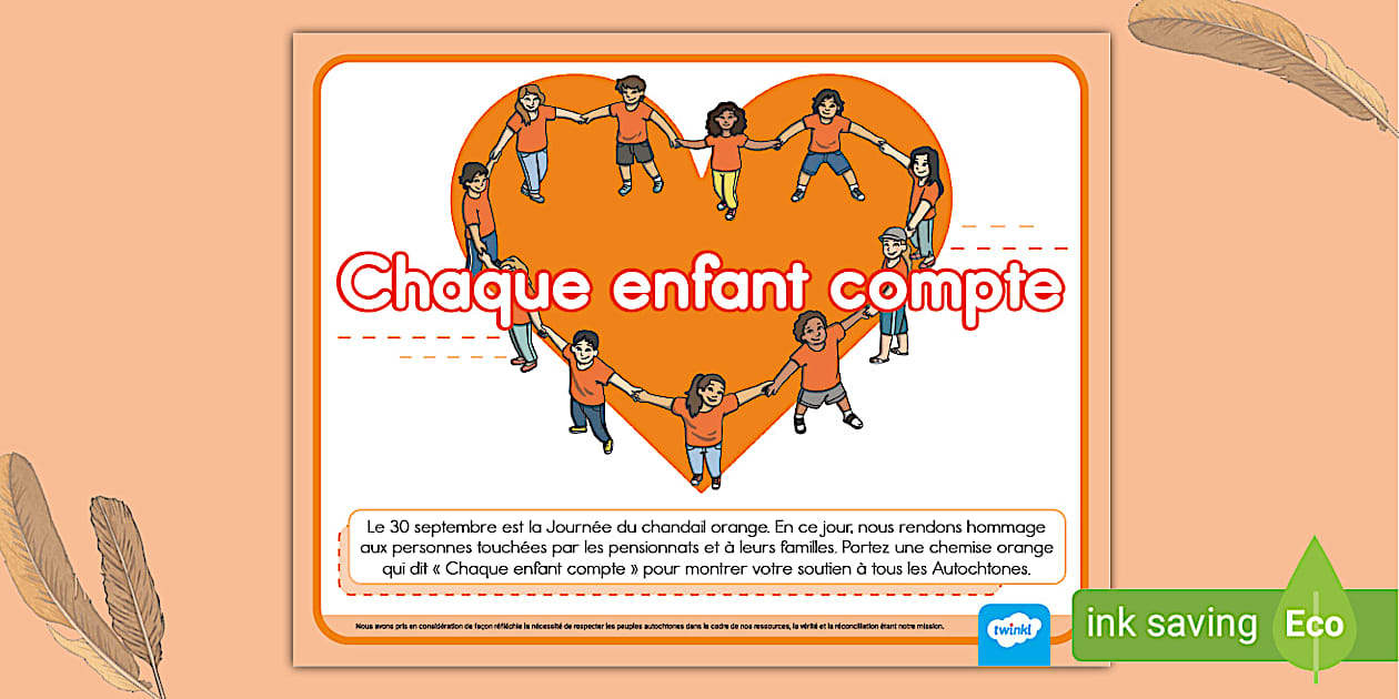 FREE Orange Shirt Day Primary Poster French
