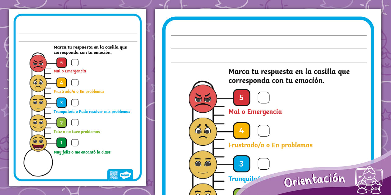 Póster | Escala | Emociones | orientación | - Twinkl