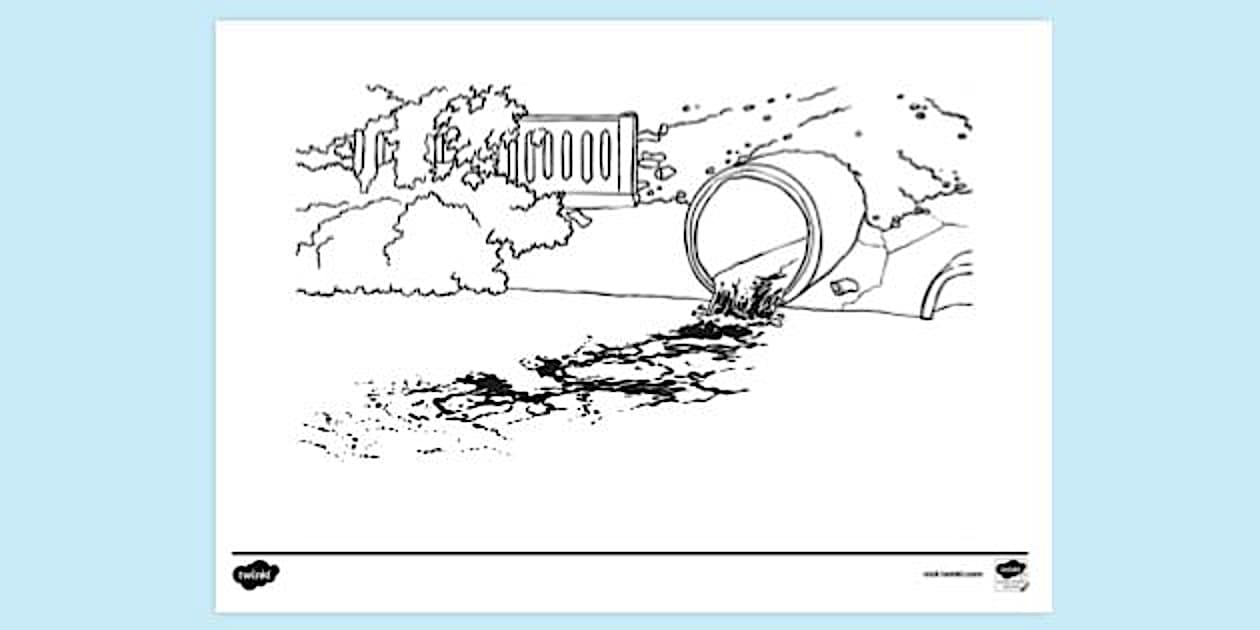 Pollution Colouring Sheets | Colouring Pages