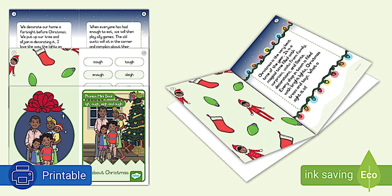 Grade 3 Phonics Mini Book igh; eigh, augh, ough - Twinkl