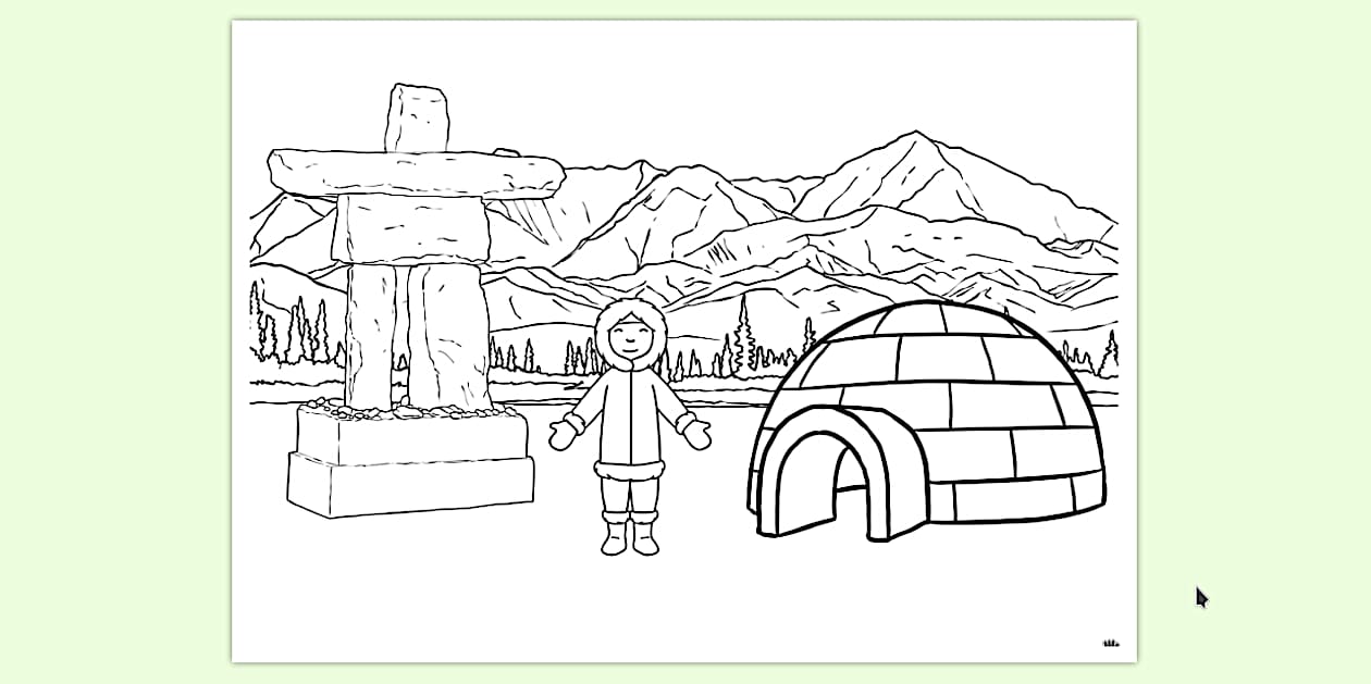 Alaska Colouring Page| Colouring Sheets (Teacher-Made)