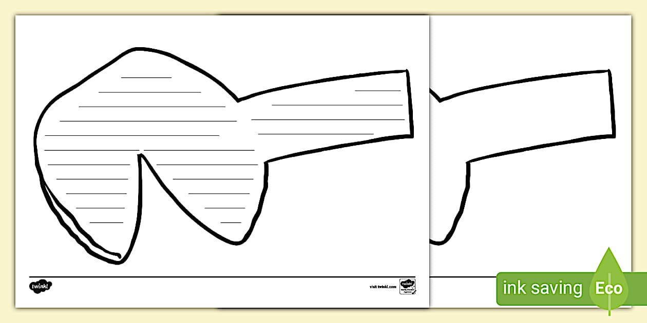 Fortune Cookie Writing Template (teacher made) - Twinkl