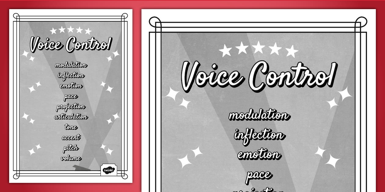 Old Hollywood Themed Voice Control Drama Display Poster