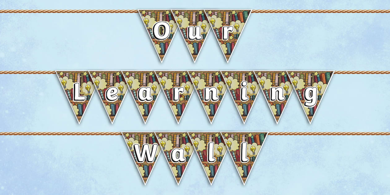 Our Learning Wall Display Bunting (teacher made) - Twinkl