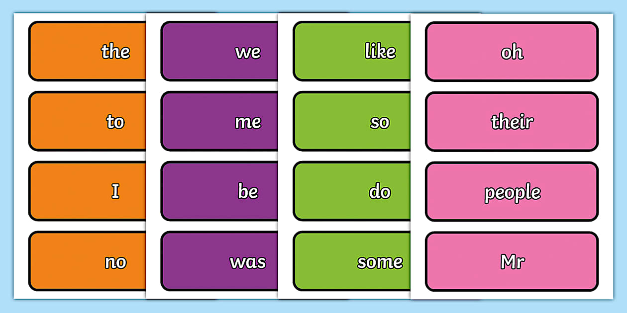 Red Words Flashcards - Printable (teacher made) - Twinkl