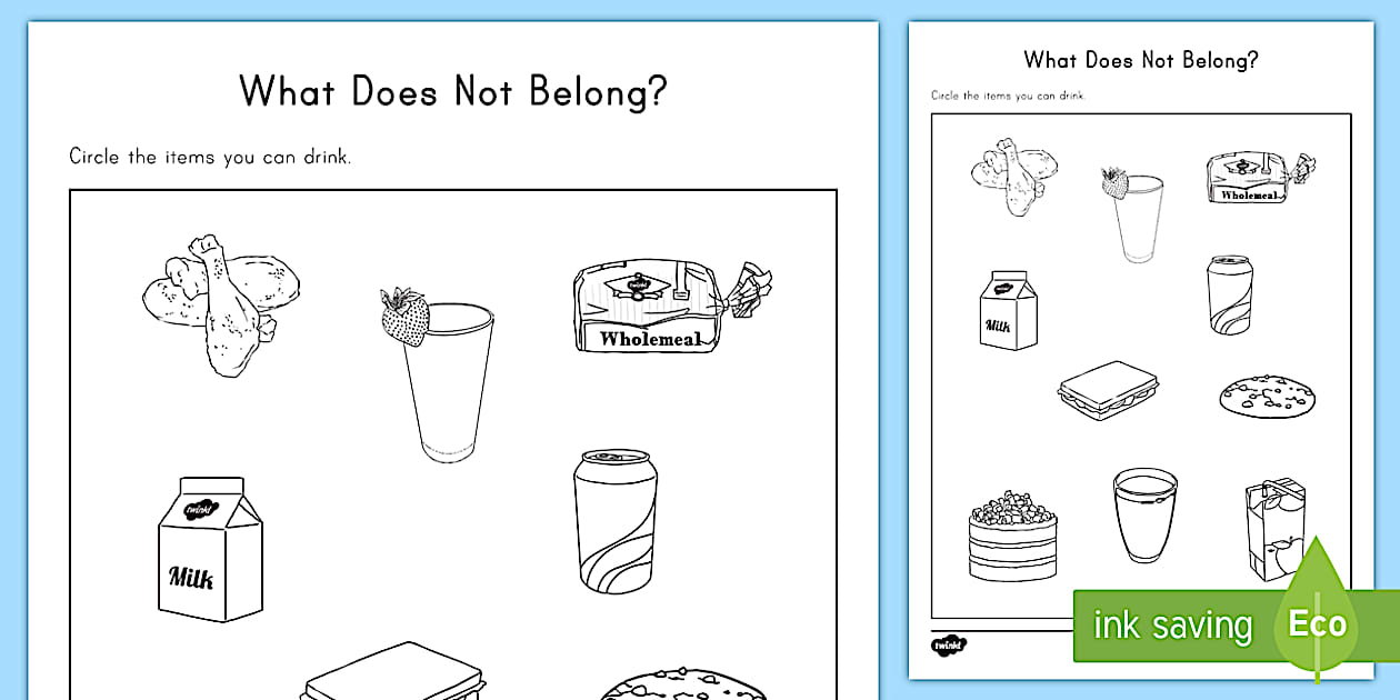 What Does Not Belong Worksheet / Worksheet - Twinkl