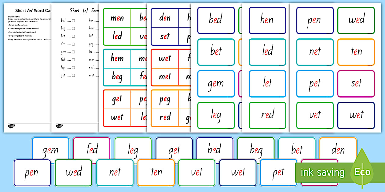 Short Vowel E Worksheets And Activity Pack - Twinkl NZ