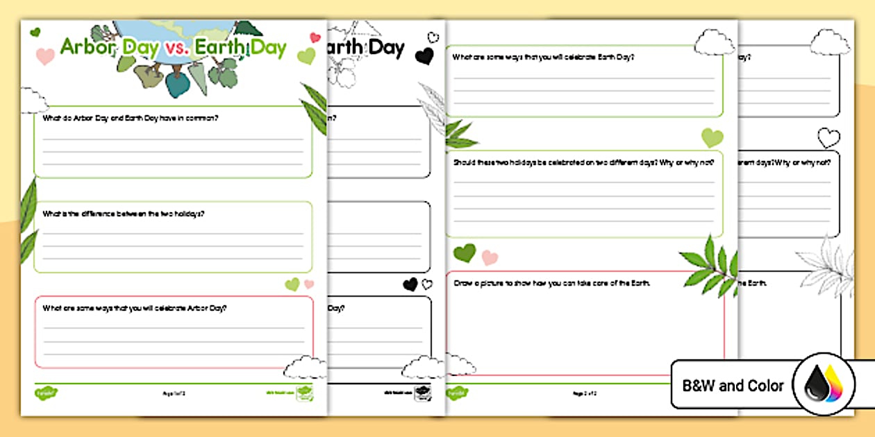 Arbor Day Vs. Earth Day Questions for K-2 | Twinkl USA