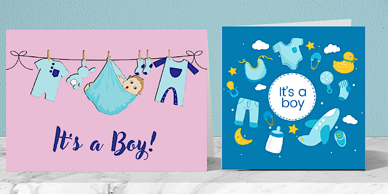 It's a Boy Cards | Twinkl Party (teacher made) - Twinkl