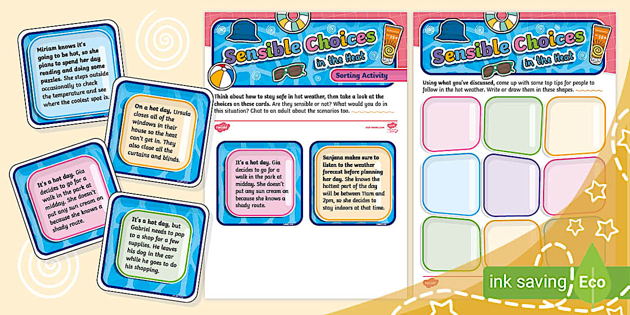 Sensible Choices in the Heat Sorting Activity (Ages 5 - 7)