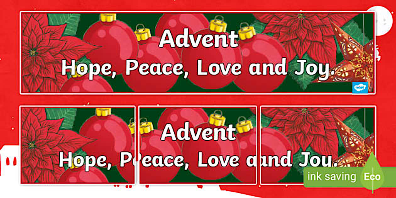 Advent Display Banner (teacher made) - Twinkl
