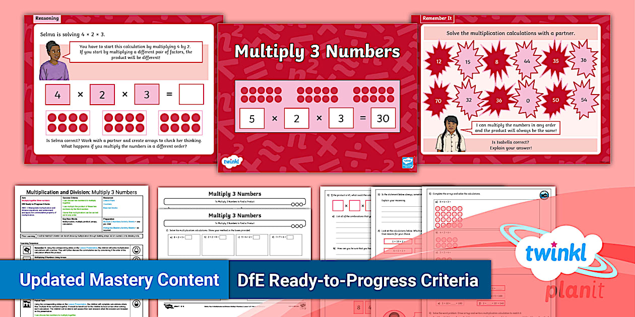 👉 Y4 Multiplication and Division Planit Maths Lesson 14