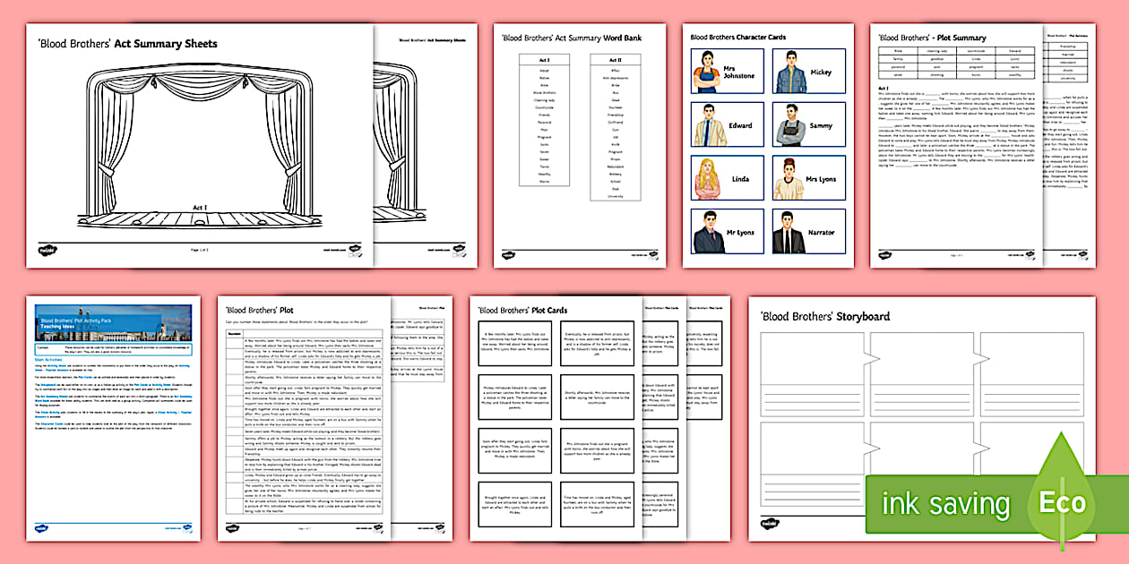 GCSE Blood Brothers Plot Activity Pack (Teacher-Made)