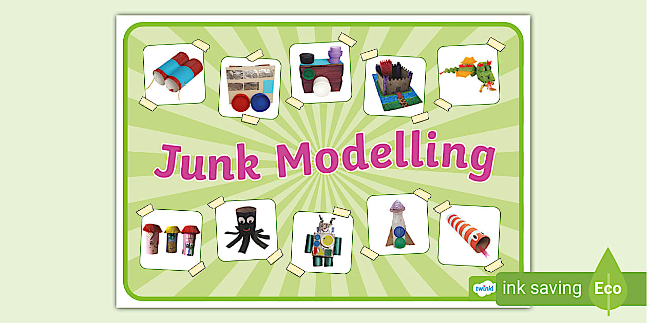 Junk Modelling Sign, Junk modelling - Twinkl