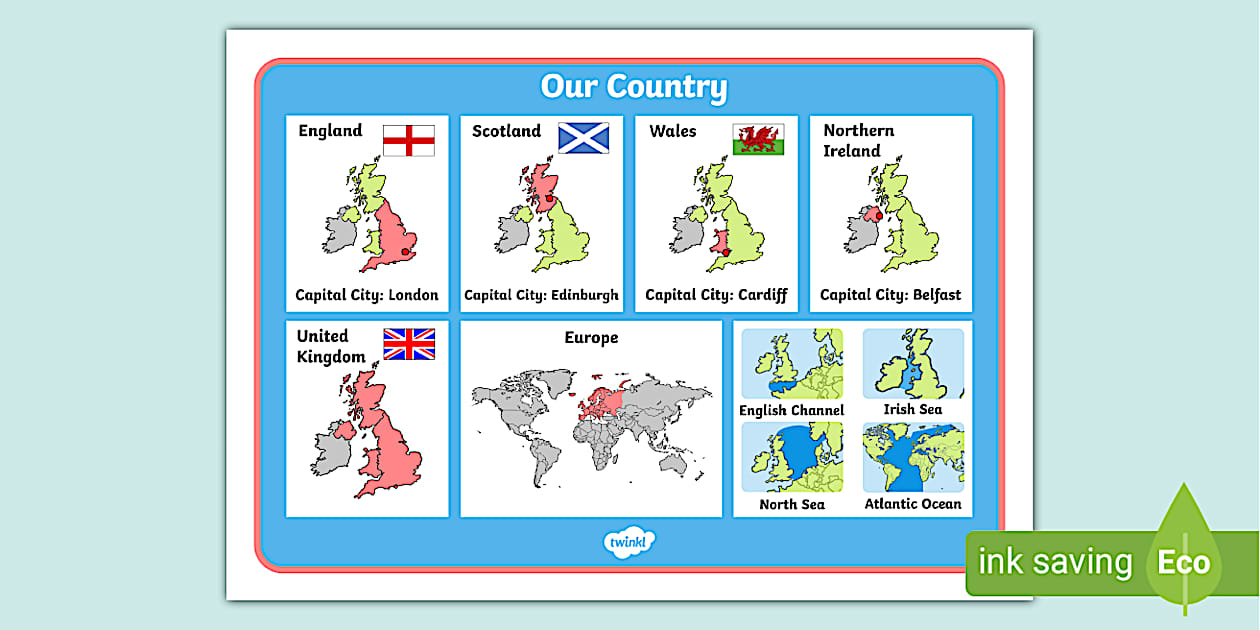 Our Country UK Word Mat (teacher made) - Twinkl